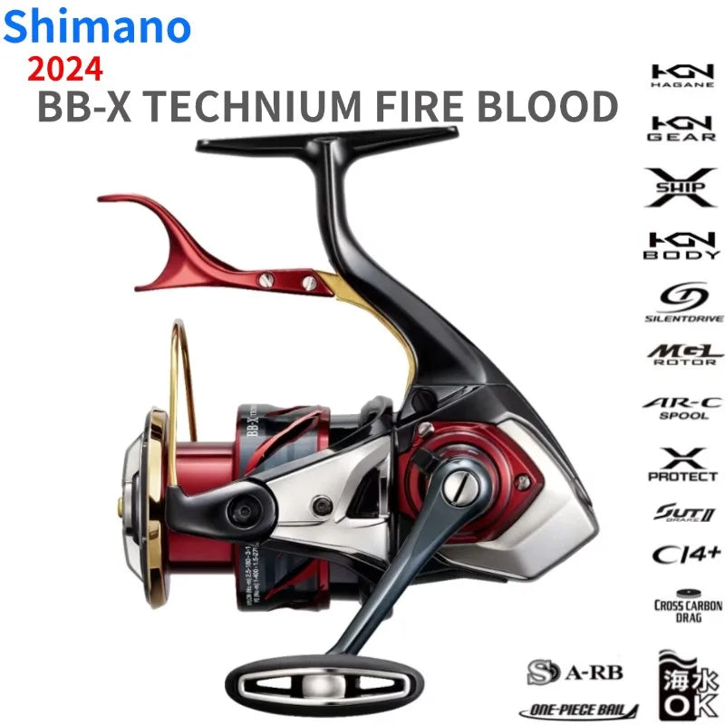 Shimano BB-X TECHNIUM FIRE BLOOD (2024) Spinning Reel 16+1BB 7.2:1 6.6 – Pro Tackle World